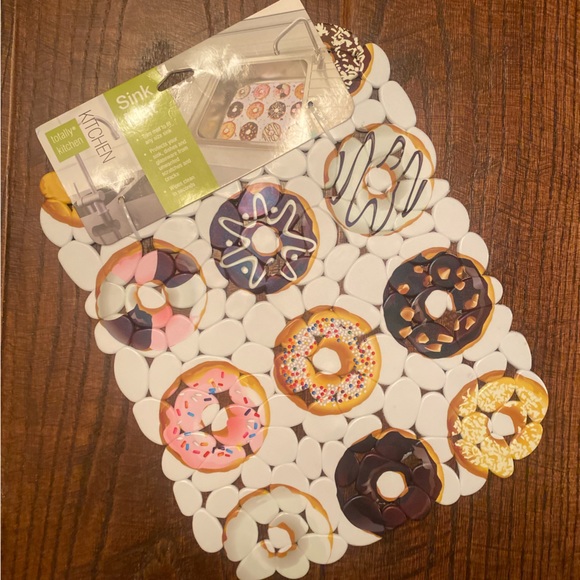 Totally Kitchen | Kitchen | Colorful Donut Sink Mat Assorted Donuts ...